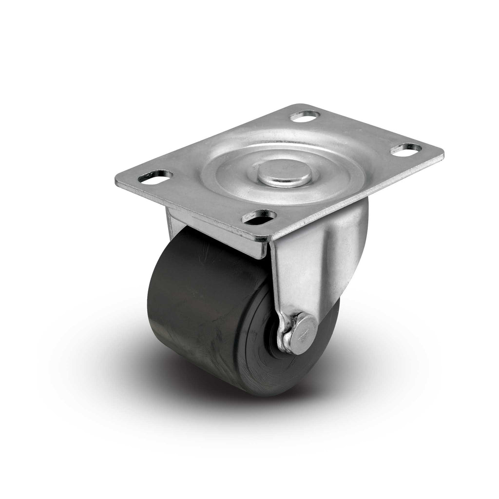 2" Low-Profile Polyolefin Caster with 2-5/8"x3-3/4" Plate