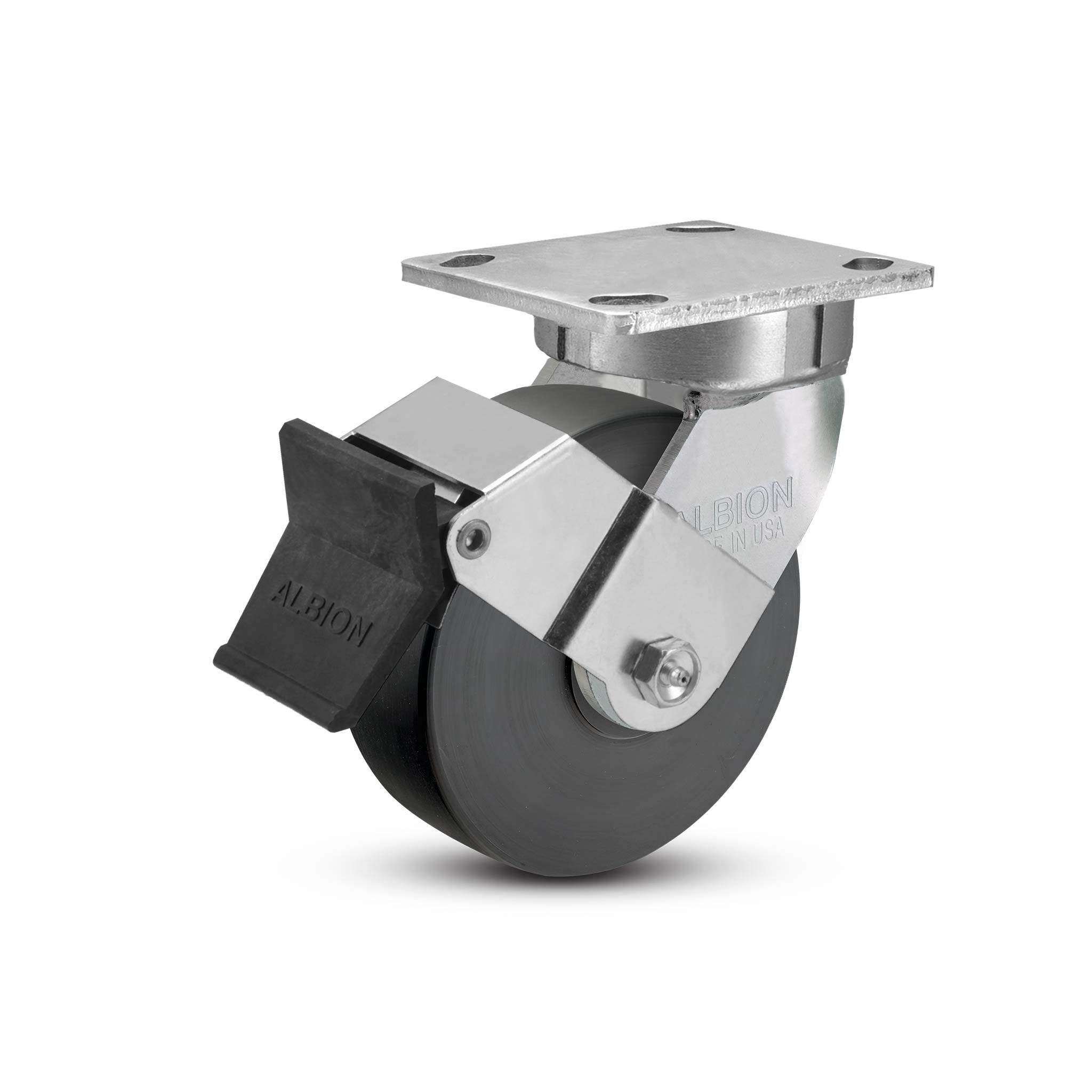 4"x2" Ergonomic Caster – USA Kingpinless Rig, Trionix Steel Replacemen