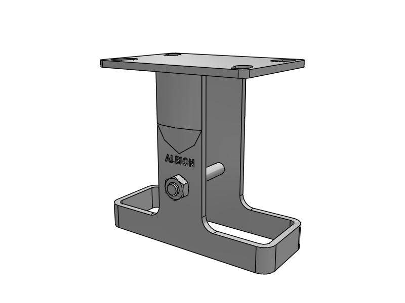 6"x2" USA Ergonomic Rigid Caster with HD Nylon Wheel, Toe Guard, and 6