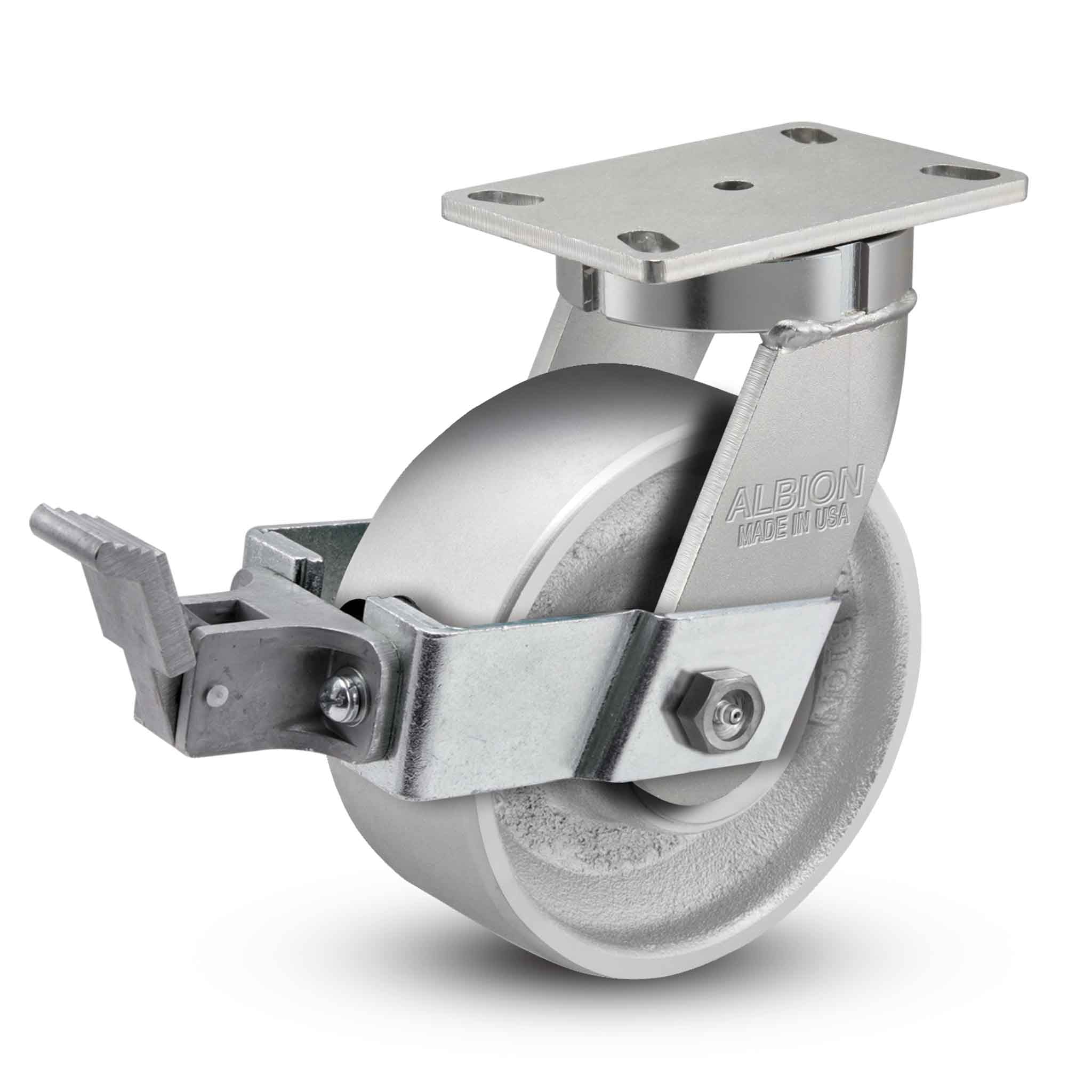 310CA06501SFBB - 6"x3" Heavy-Duty Kingpinless Top Locking Caster with ...