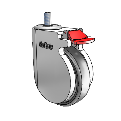 CP-05TPP-125-TL-TS02W MedCaster Swivel Caster