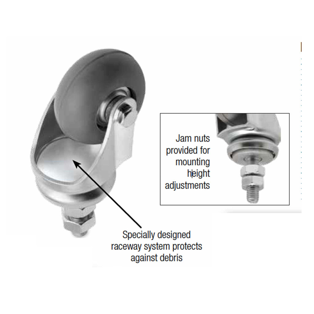 Performance Glass Handling Table Caster with Adjustable Jam Nuts