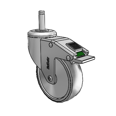 SS-04TPX-125-DL-GRS2 MedCaster Swivel Caster