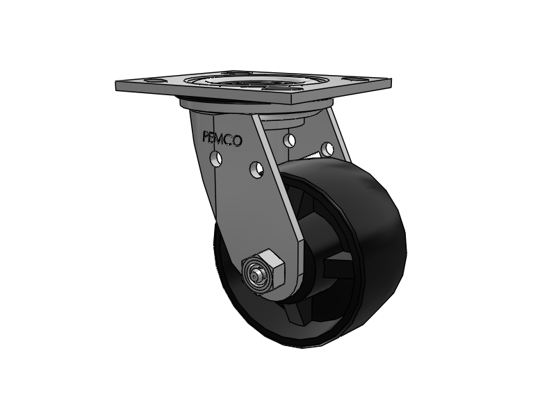 SSESRS4X2POD Pemco Stainless Steel 4 in Plate Caster