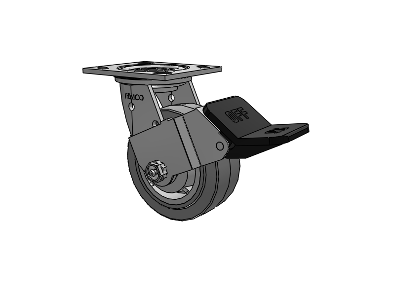 SSESRS5X2TPRBWFB Pemco Stainless Steel 5 in Plate Caster