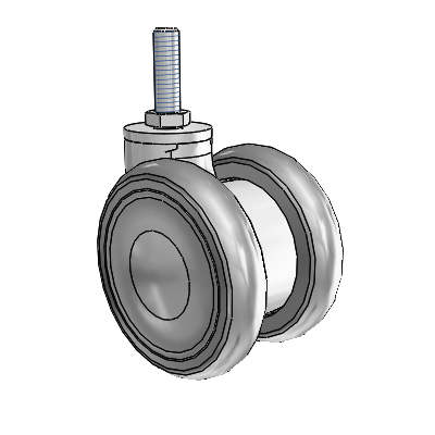 Genesis TW 65mm MonoTech Wheel Caster with 5/16"-18UNCx1" Thread